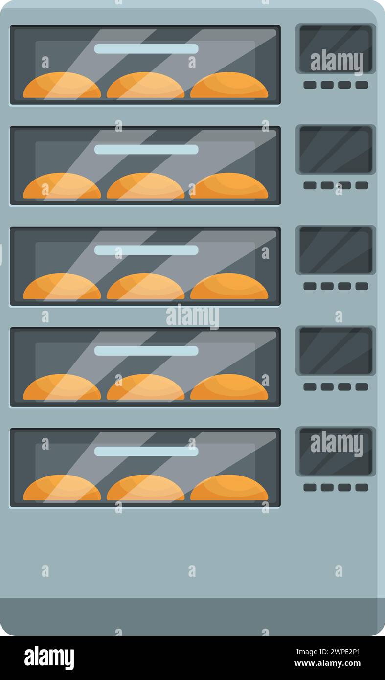Bread factory oven icon cartoon vector. Bakery production. Seed plant ...