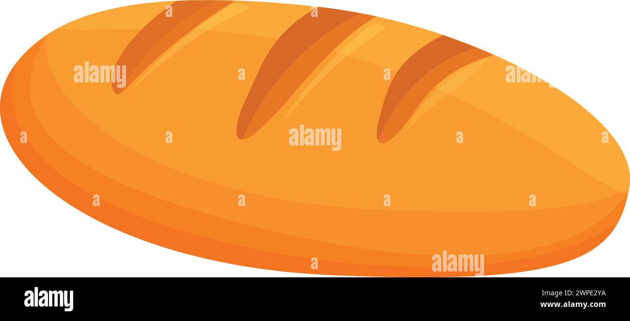 Fresh soft bread icon cartoon vector. Bakery production. Wheat product ...