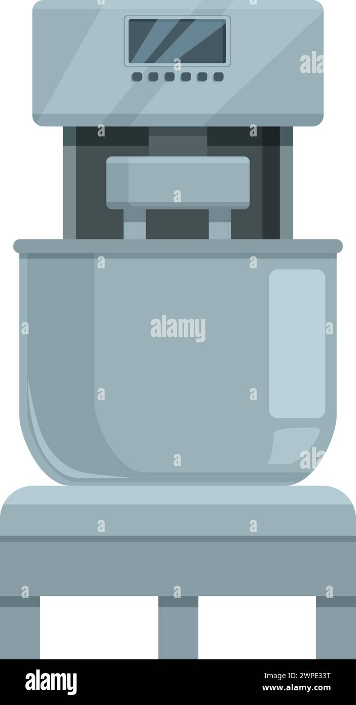 Bread production equipment icon cartoon vector. Modern oven. Machine ...