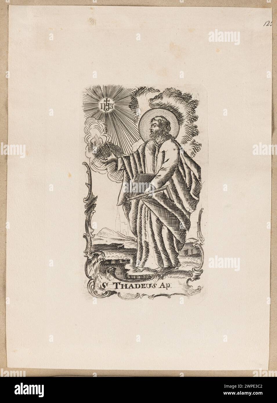 Representation of Saint Tadeusz by Jan Masieski, printed by Antoni ...