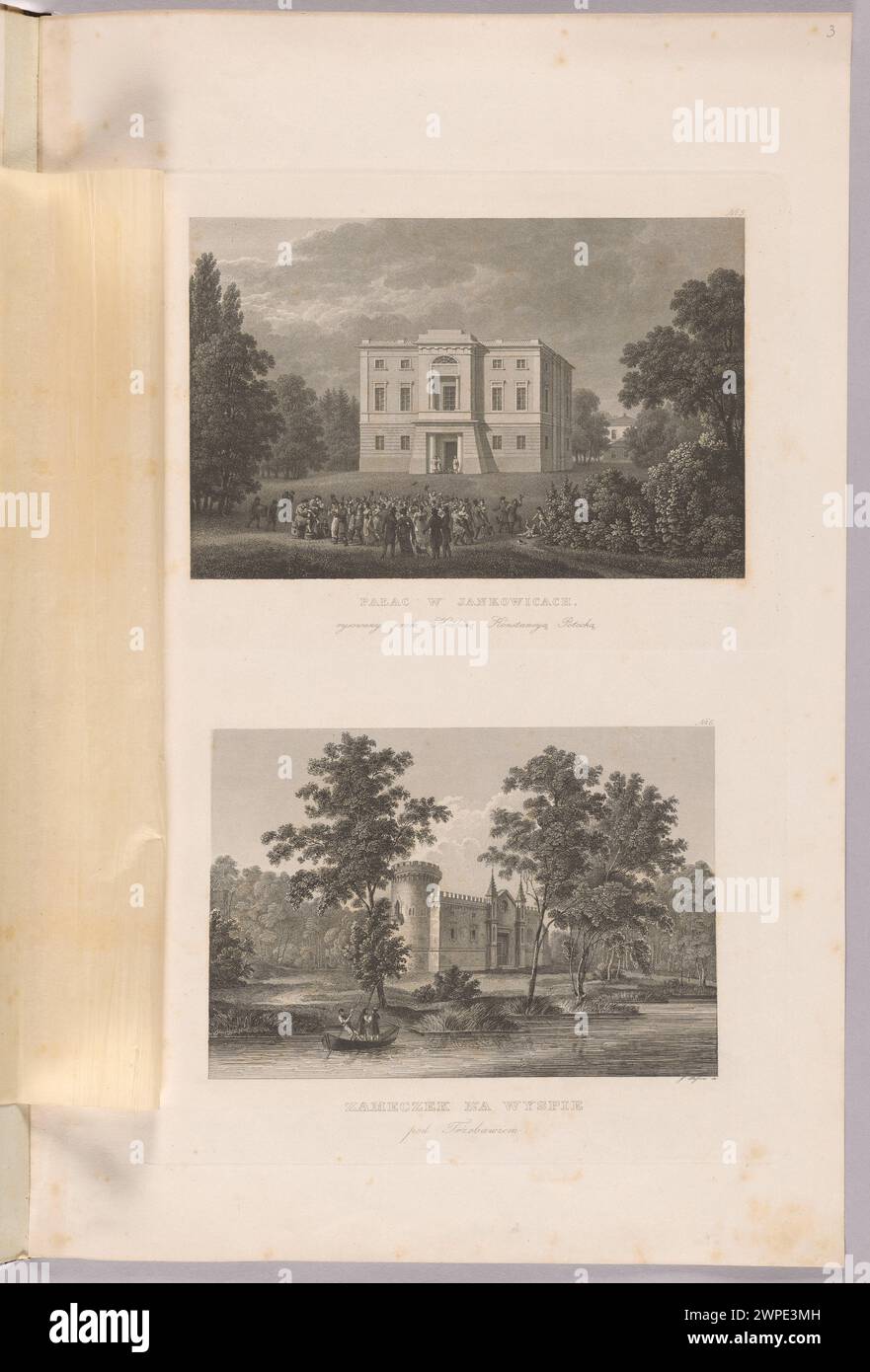 This 1842 depiction shows Pa Ah in Jankowice and the castle on Pod ...