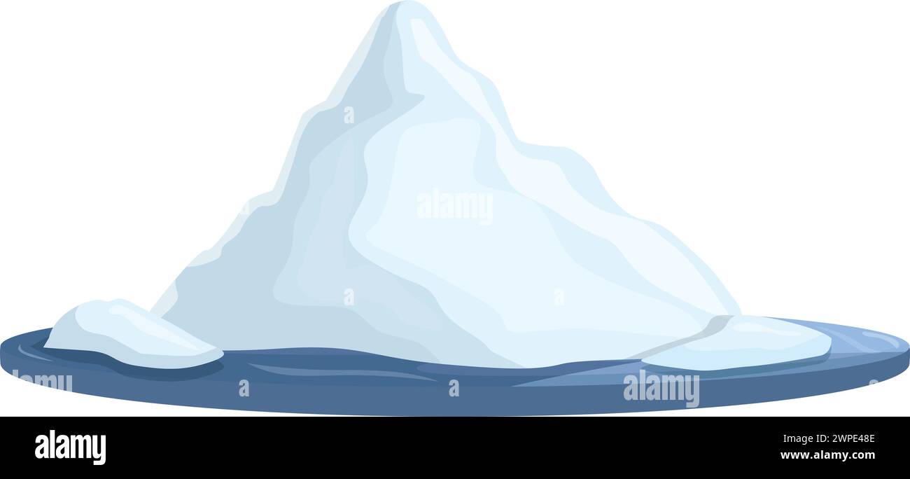 Iceberg mountain icon cartoon vector. Arctic exploration. Travel cold ...
