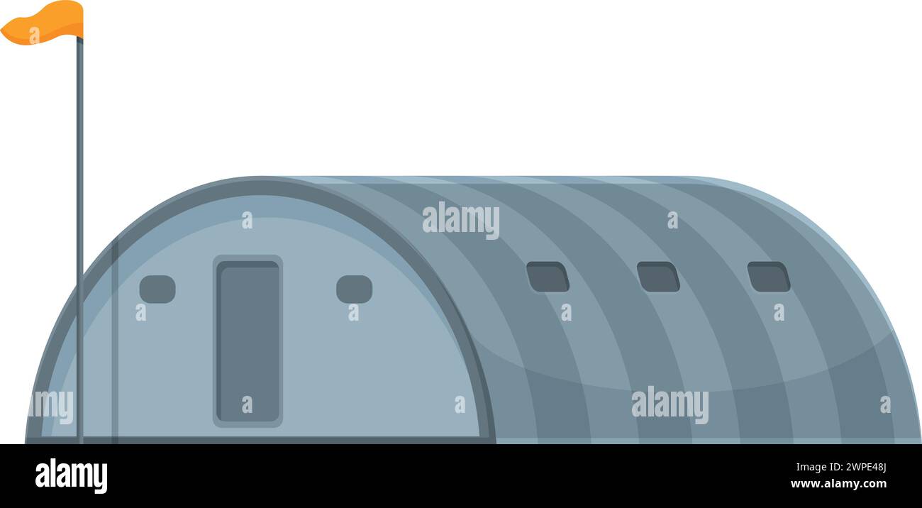 Ice pole station icon cartoon vector. Arctic exploration. Travel nature ...