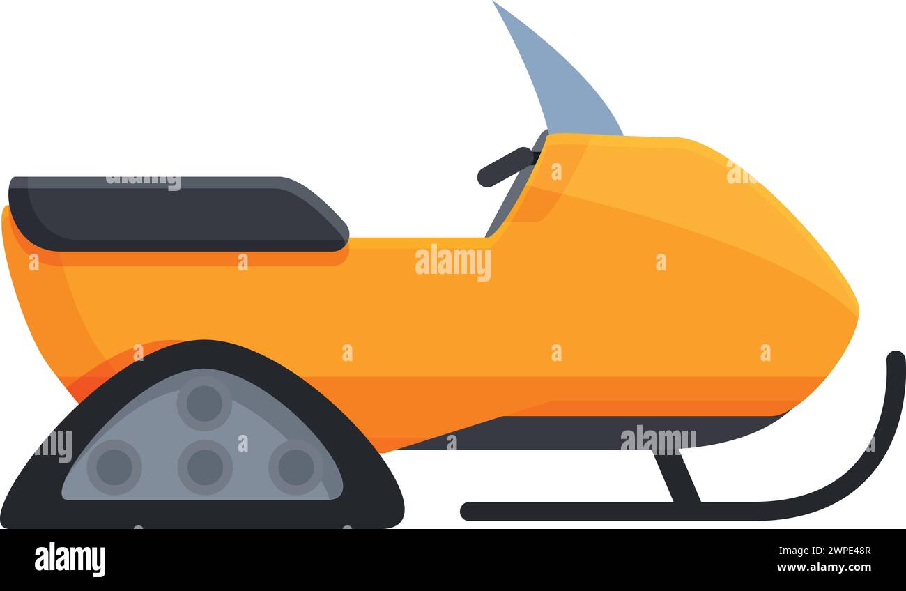 Snow bike icon cartoon vector. Artic exploration. Creature researcher ...