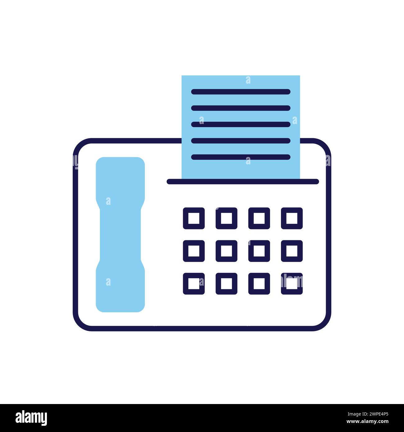 Fax related vector icon. Isolated on white background. Vector ...