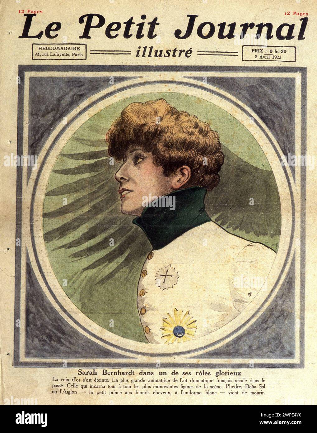 Portrait of Henriette Rosine Bernard known as Sarah Bernhardt (1844 ...