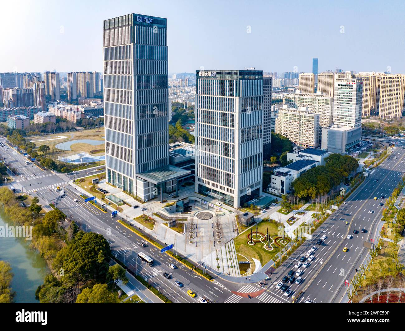 SUZHOU, CHINA - MARCH 7, 2024 - An aerial photo shows the META(Yunkun ...