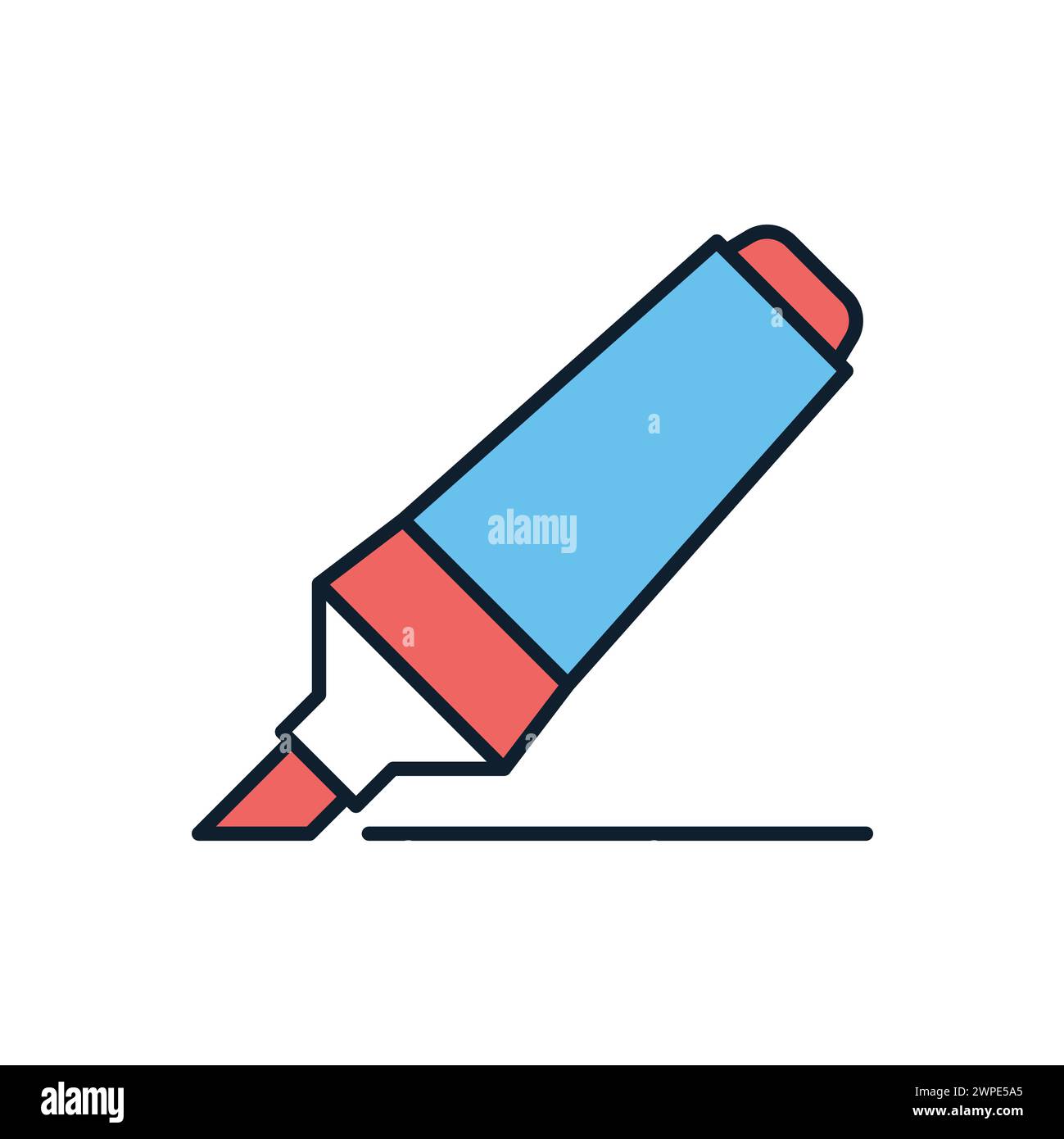 Marker Pen related vector icon. Isolated on white background. Vector ...