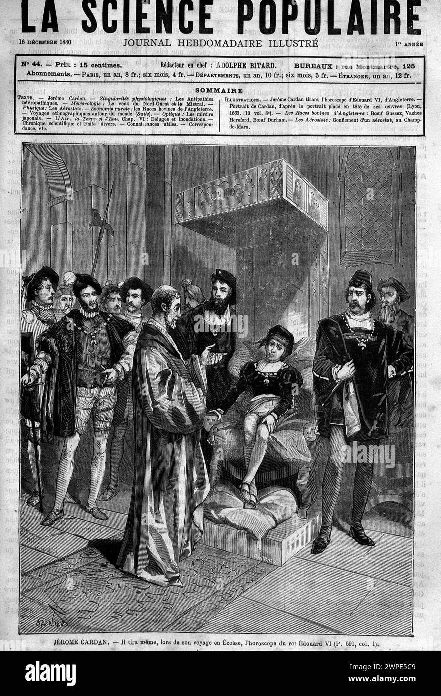 (Cardanus Hieronymus) Gerolamo Cardano (Jerome Cardan), Italian ...
