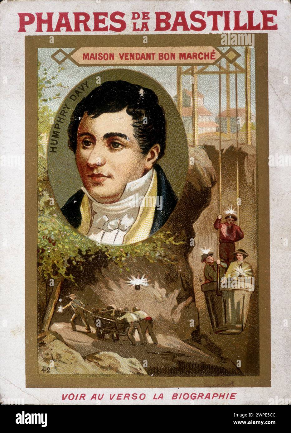 Humphry Davy (1778 - 1829). British chemist and physicist, portrait and ...