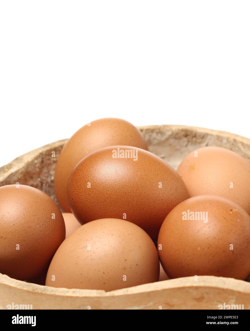 Egg collection isolated on white background Stock Photo - Alamy