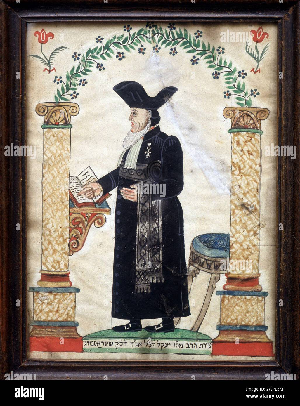 Jewish folk art: Representation of a rabbi, 19th century. Bartholdi ...