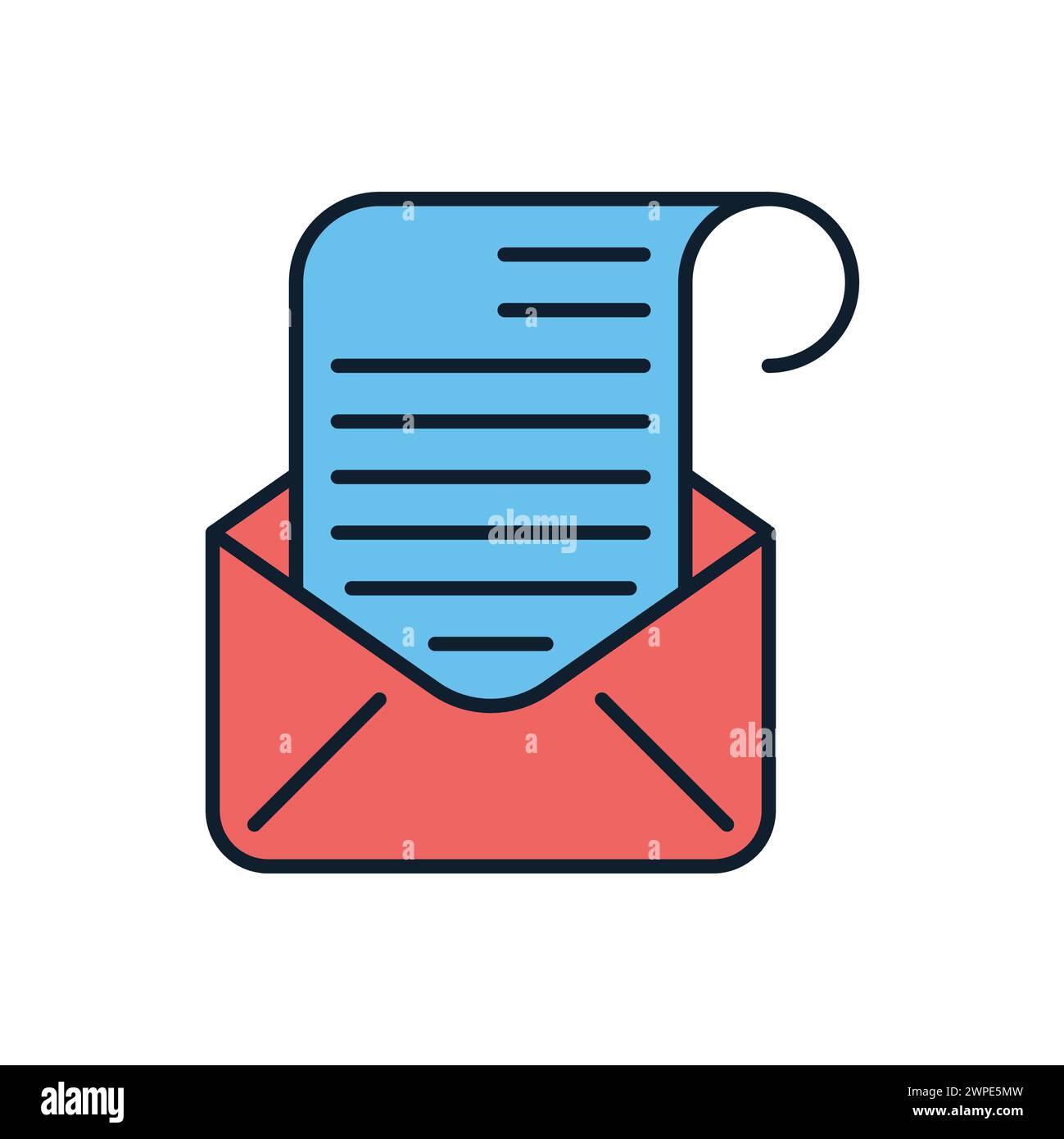 Mail related vector icon. Isolated on white background. Vector ...