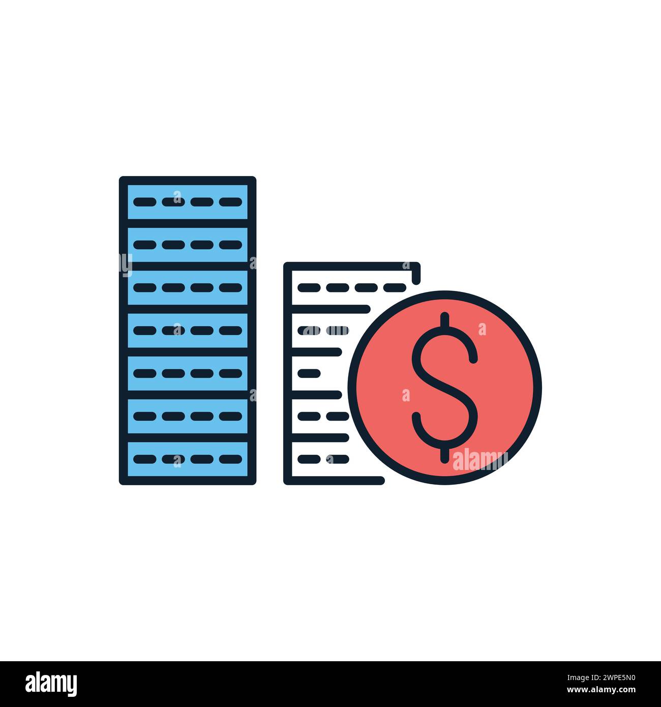 Coins Stack related vector icon Stock Vector Image & Art - Alamy