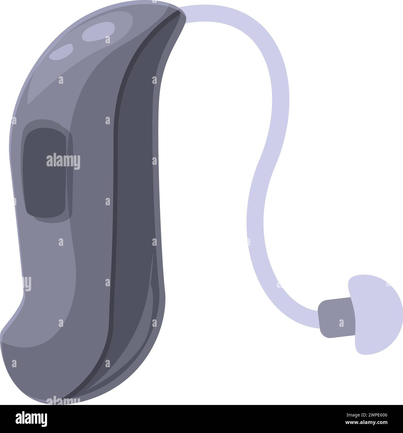 Modern hearing aid icon cartoon vector. Sound volume control. Hear care ...