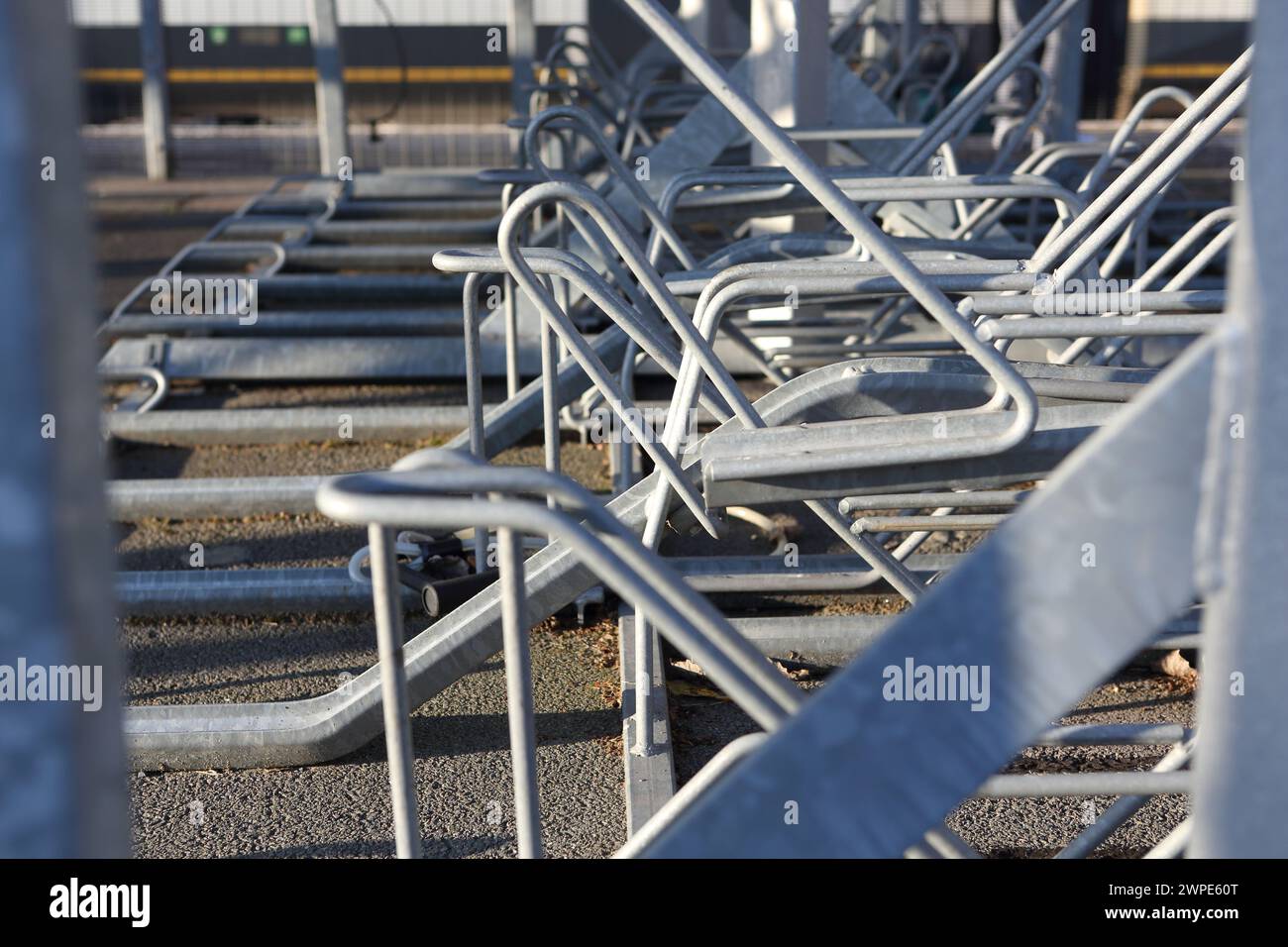 Cycle parking facilities at Farnborough Main railway station with bike ...