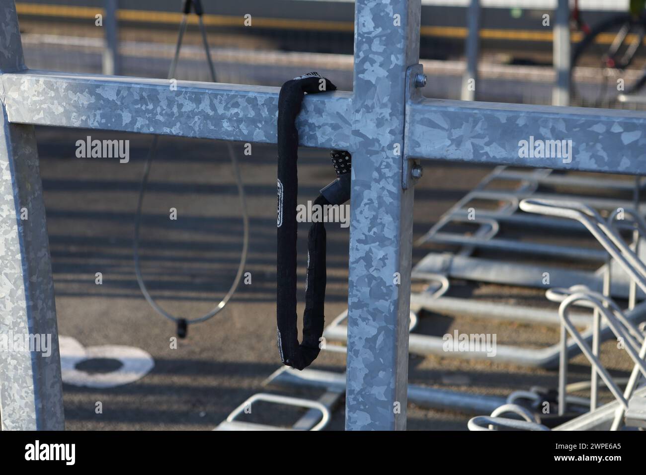 Cycle parking facilities at Farnborough Main railway station with bike ...