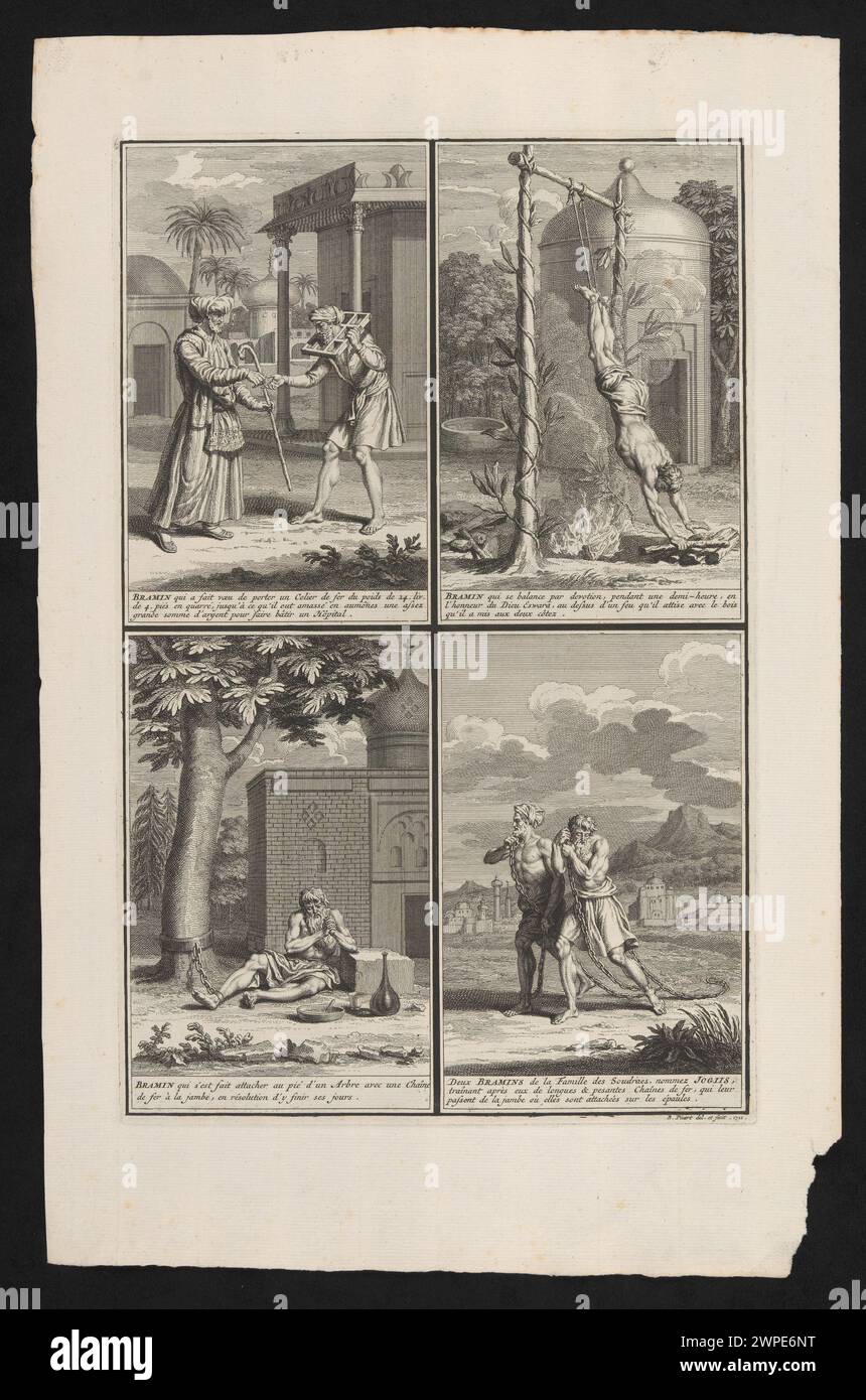 Four illustrations by Bernard Picart from 1721 depicting religious ...