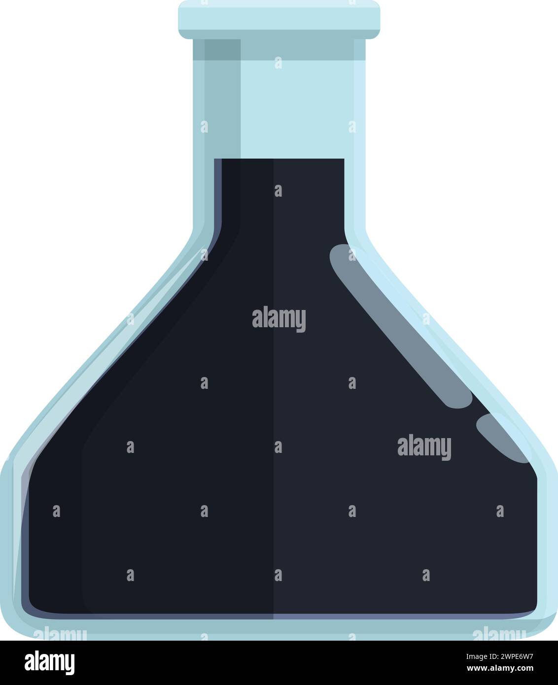 Chemical lab control flask icon cartoon vector. New oil extract. Marine ...