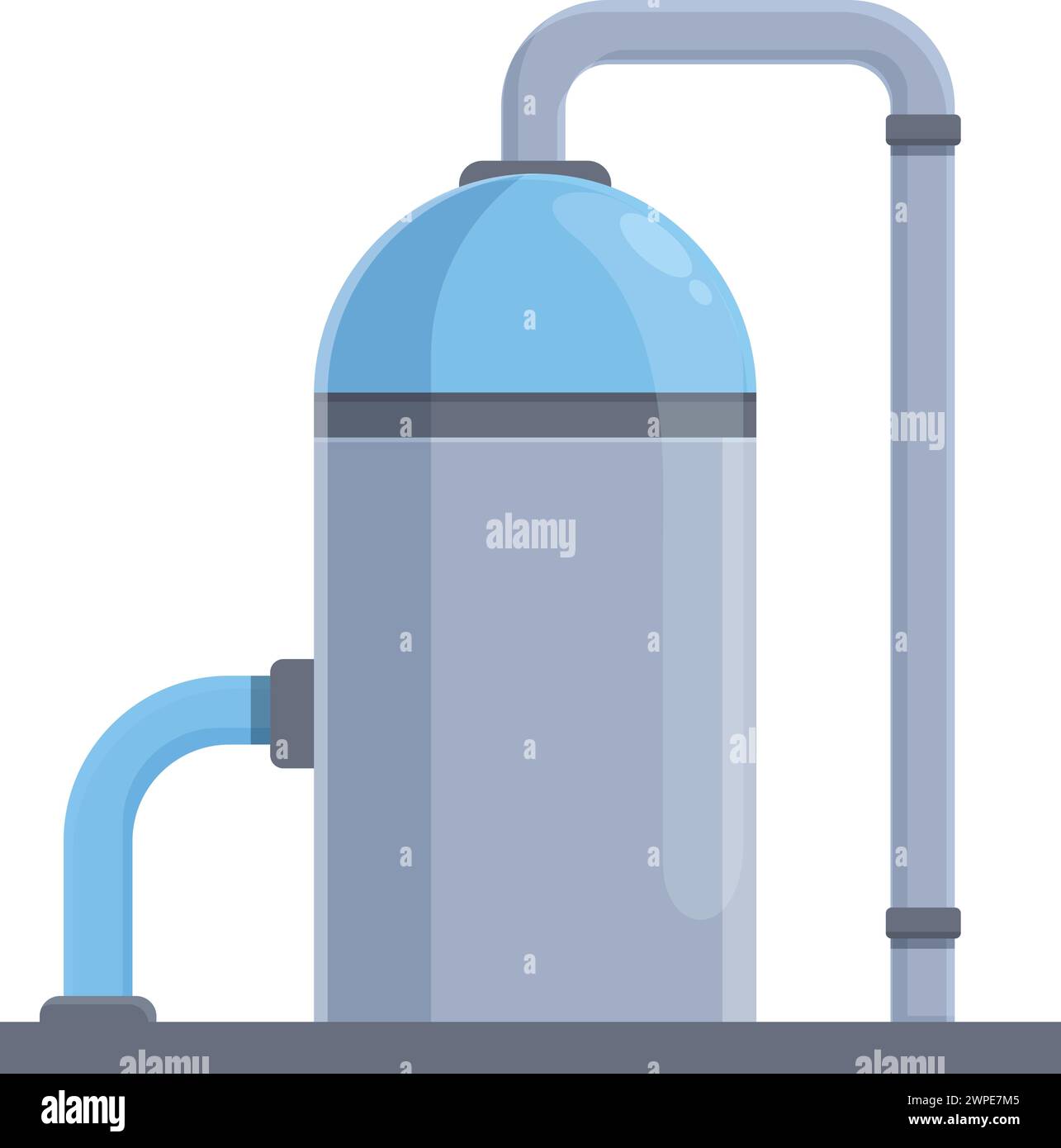 Burning gas tank icon cartoon vector. Depot facility. Natural flame ...