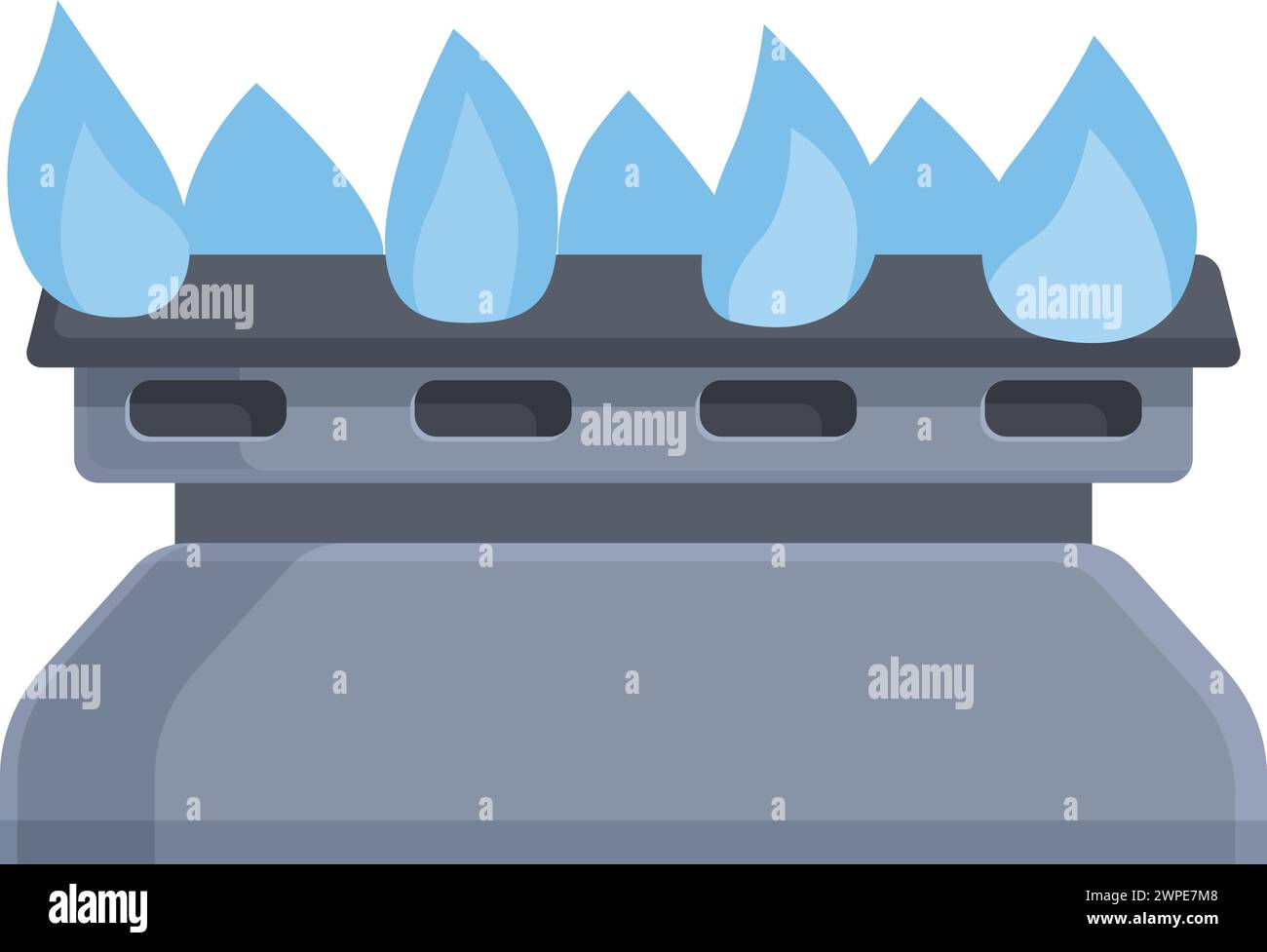 Burning stove gas icon cartoon vector. Platform depot fire. Reservoir ...