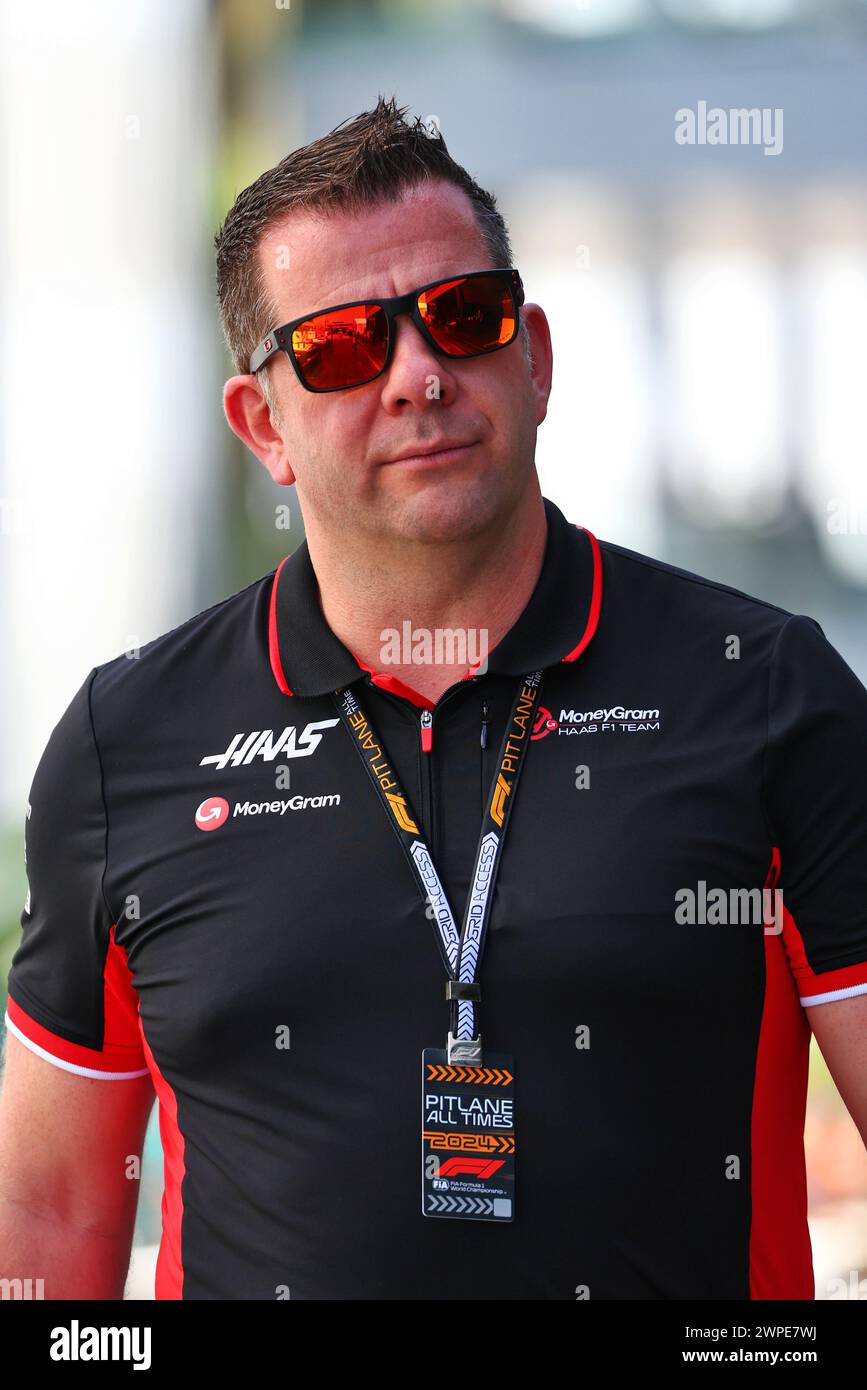 Jeddah, Saudi Arabia. 07th Mar, 2024. Peter Crolla (GBR) Haas F1 Team ...