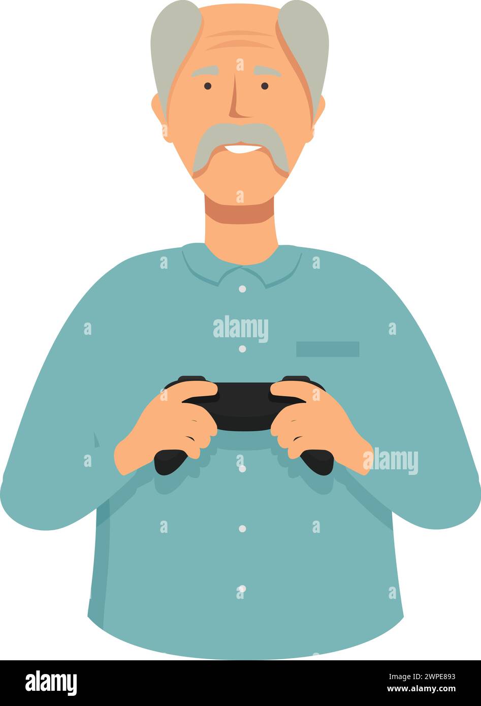 Gaming grandpa Stock Vector Images - Alamy