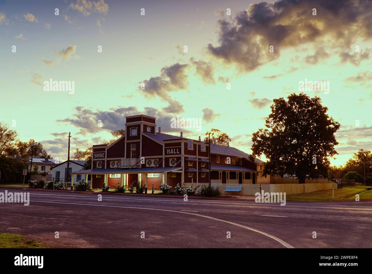 Historic Warroo Town Hall building in Surat Queensland Australia Stock ...