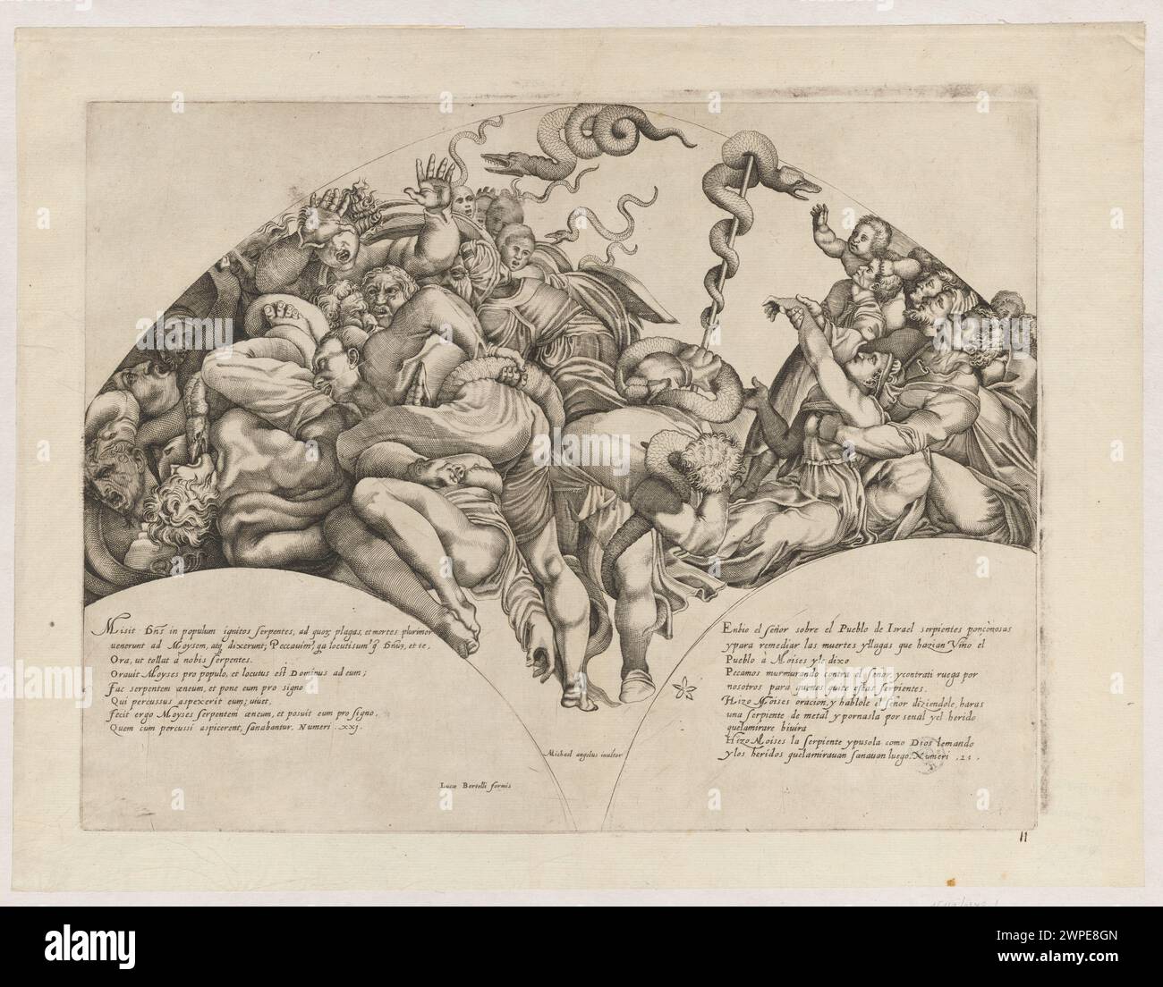This circa 1580 fresco depicts the biblical scene of Moses and the ...