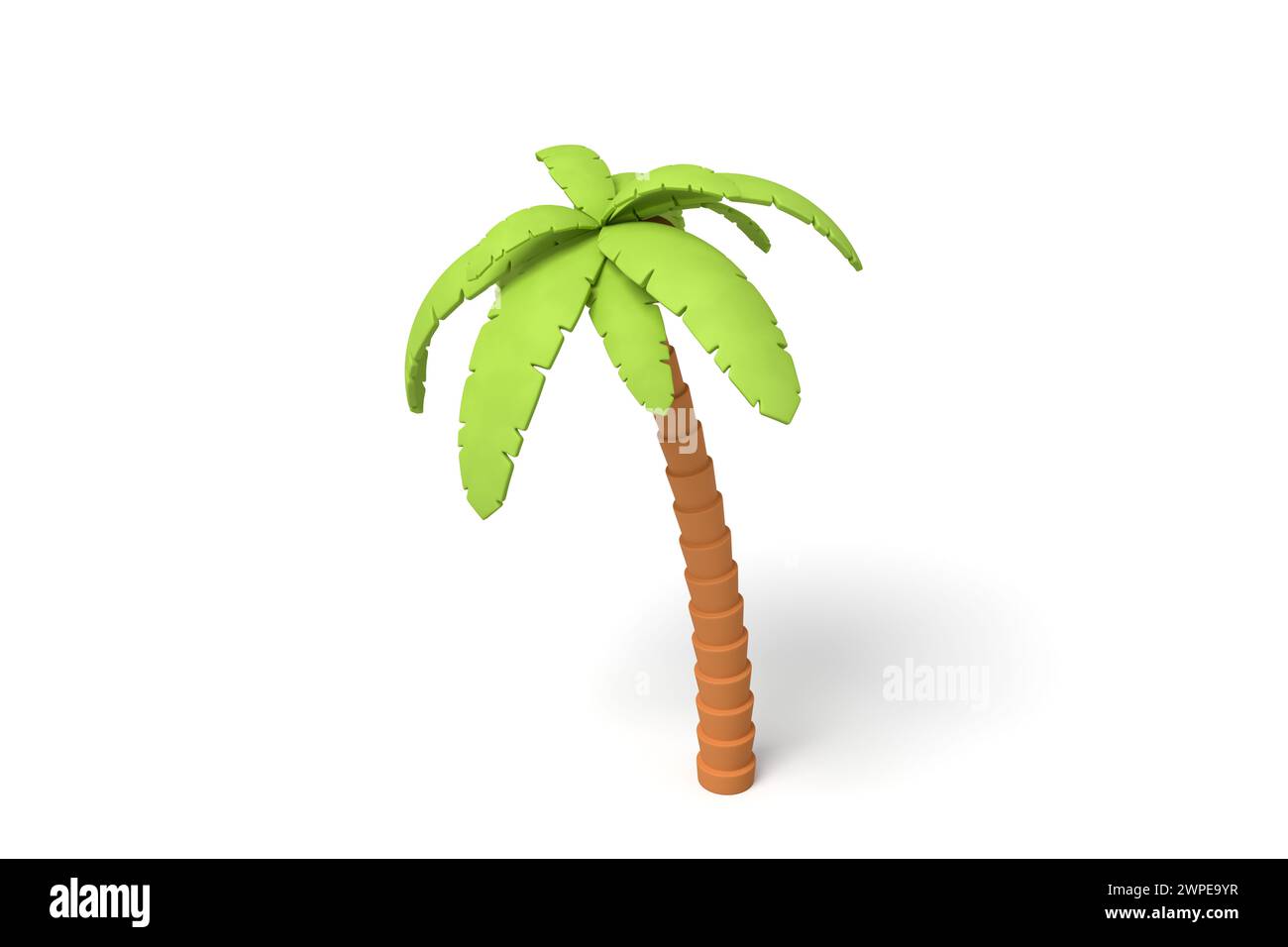 Stylized 3D Illustration of a Palm Tree Stock Photo - Alamy
