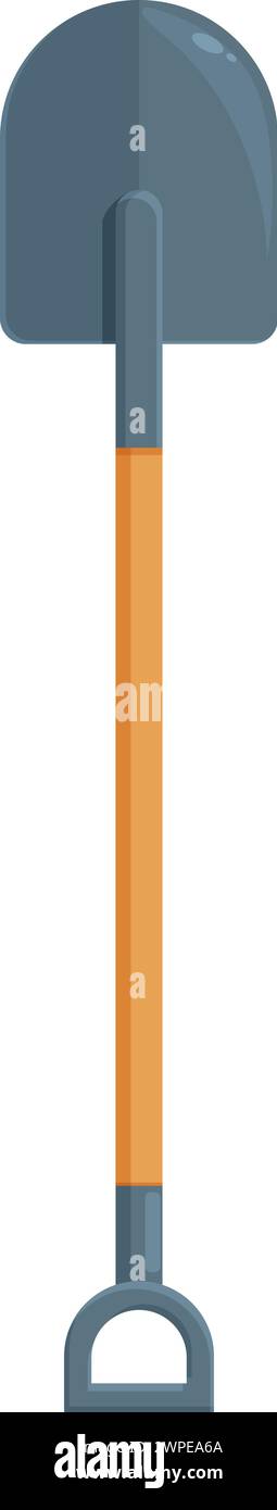 Mine worker shovel icon cartoon vector. Rock extraction. Carriage ...