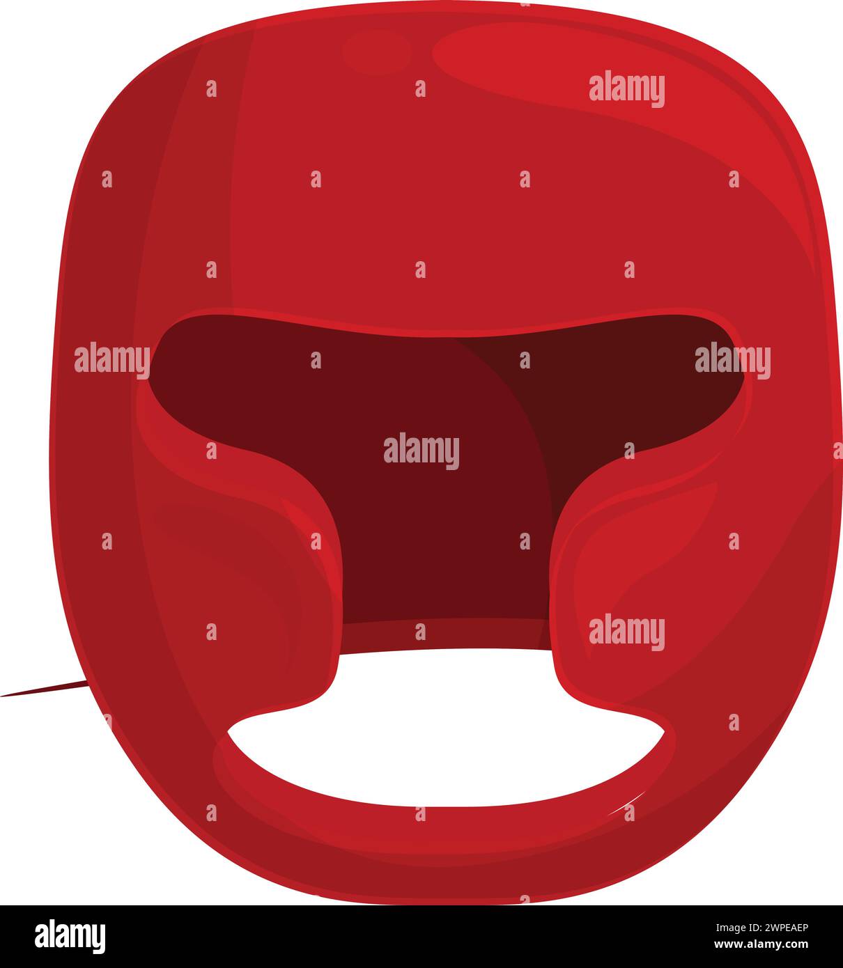Boxing protection red helmet icon cartoon vector. Training game ...