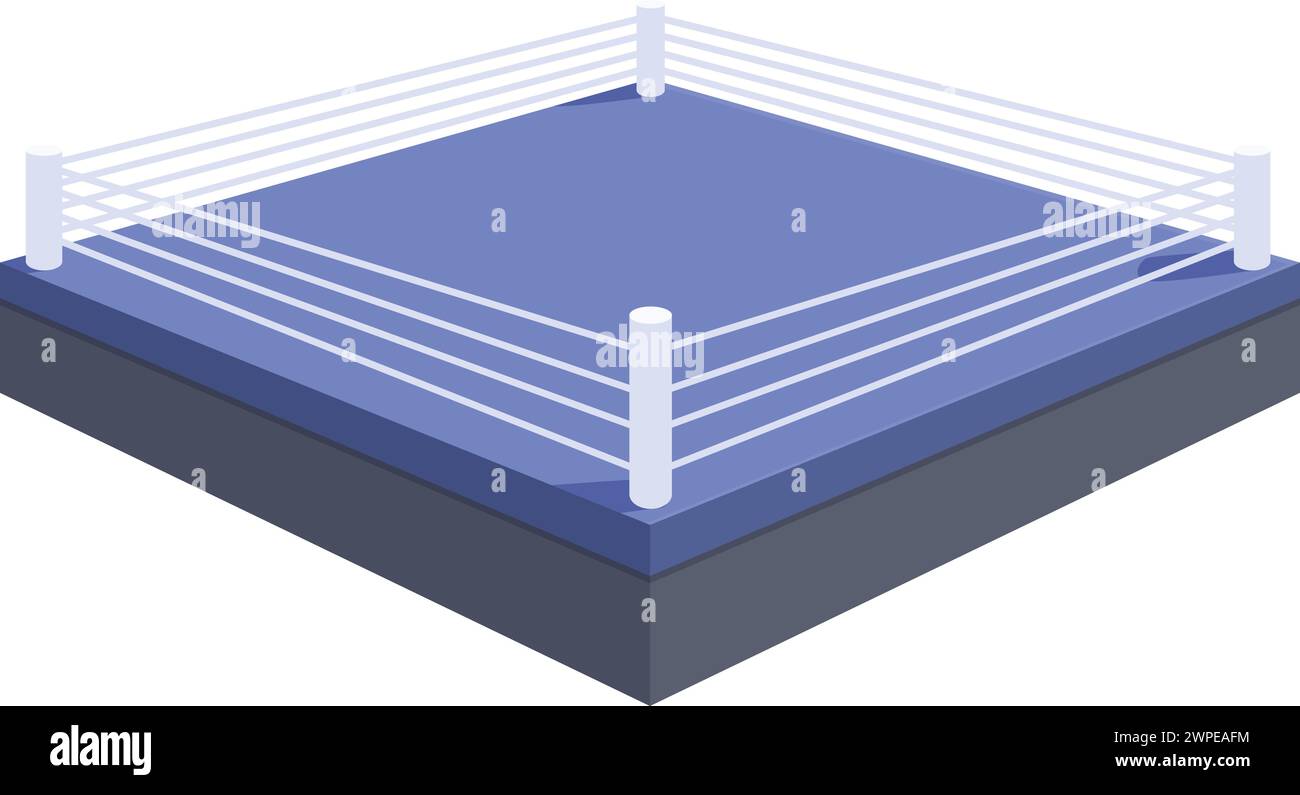 Modern boxing ring icon cartoon vector. Thai sport. Professional ...