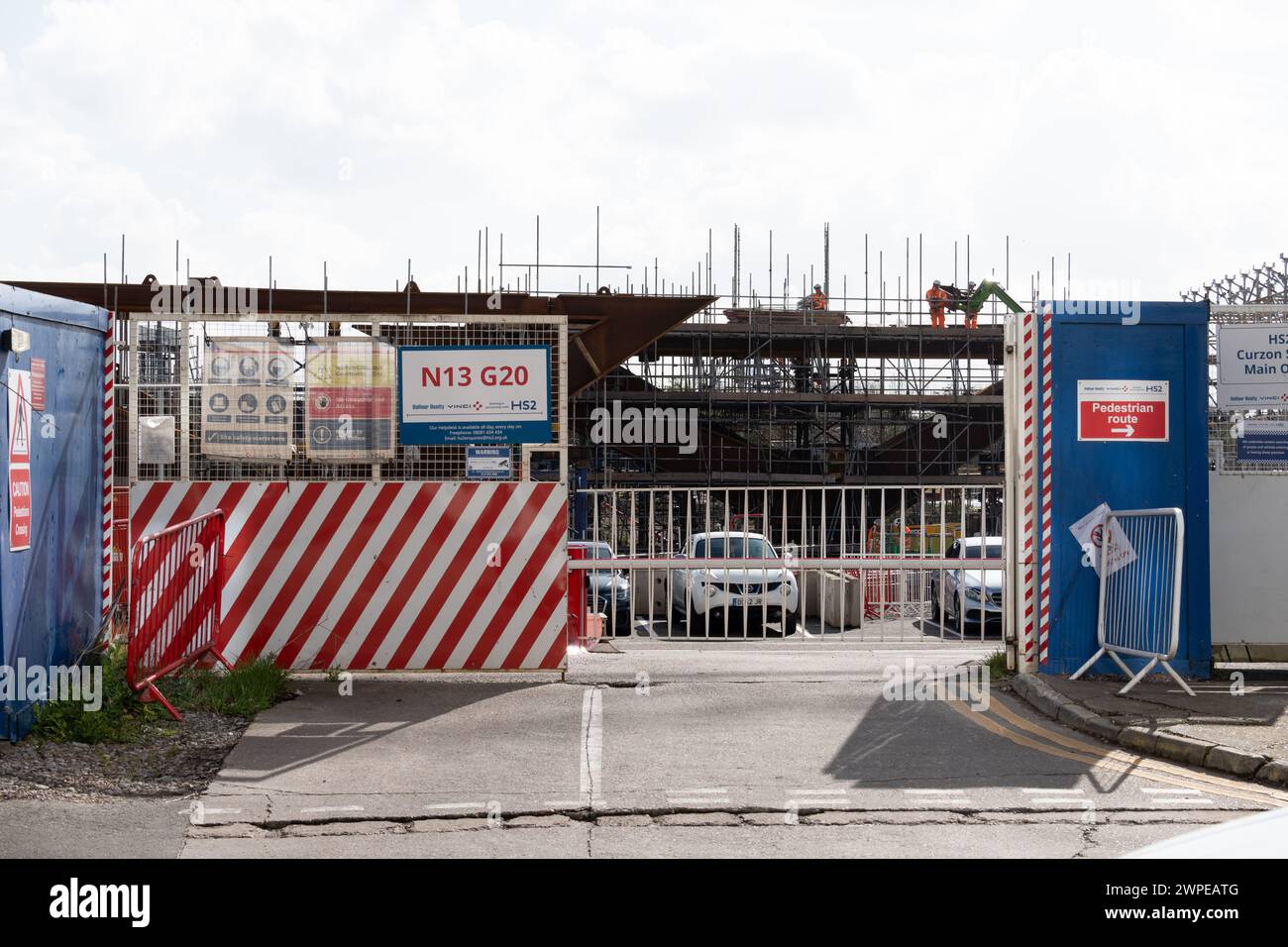 HS2 construction site, Curzon Street, Birmingham, UK Stock Photo - Alamy