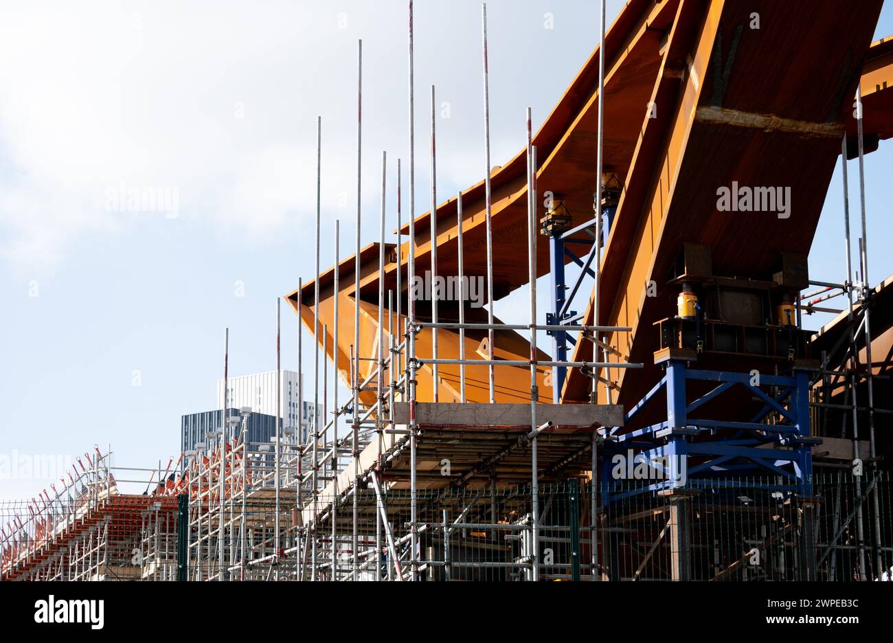 HS2 viaduct construction, Curzon Street, Birmingham, UK 2024 Stock ...
