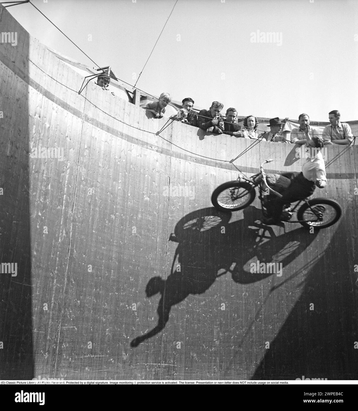 Wall of death 1949. The wall of death, motordrome, velodrome or well of ...