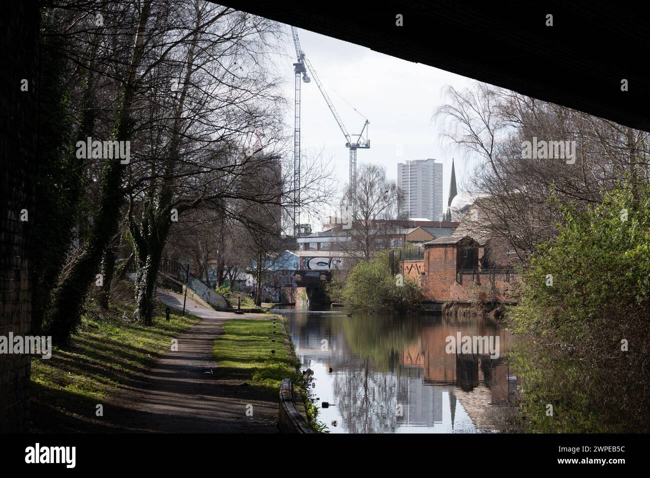 Digbeth Branch Canal, Birmingham, West Midlands, England, UK Stock ...