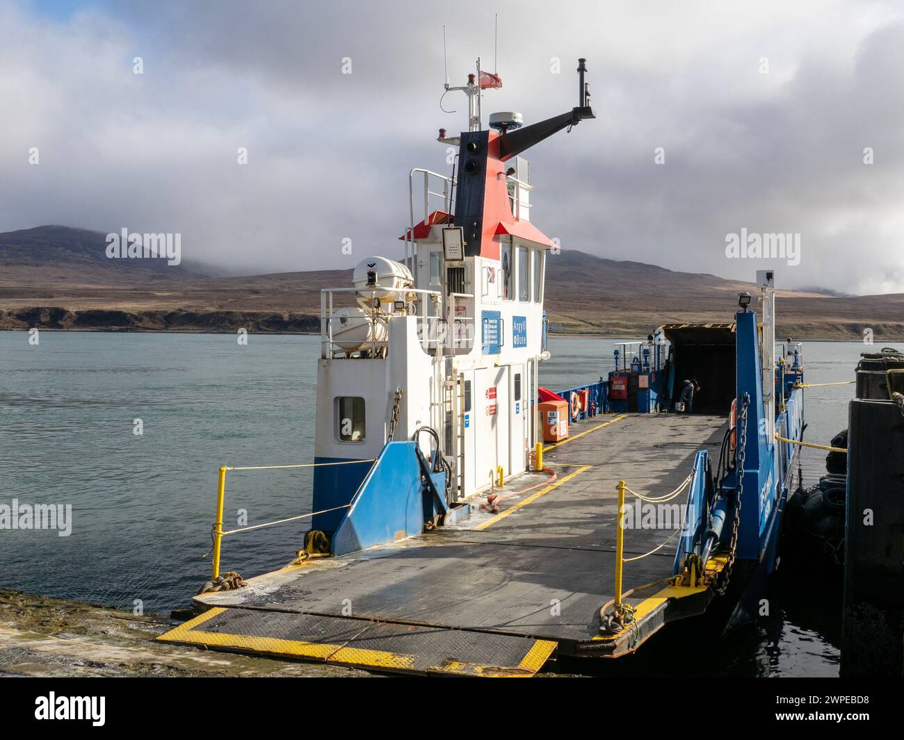 The Islay, Jura ferry at Port Askaig on Islay, Scotland, UK Stock Photo ...
