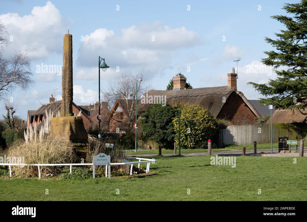 The old cross and village green, Meriden, West Midlands, England, UK ...