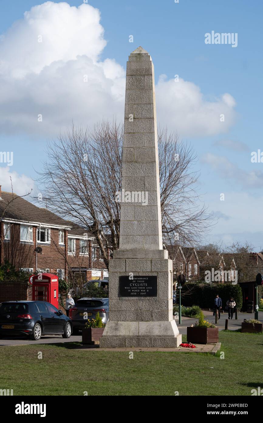 The cyclists memorial, Meriden, West Midlands, England, UK Stock Photo ...