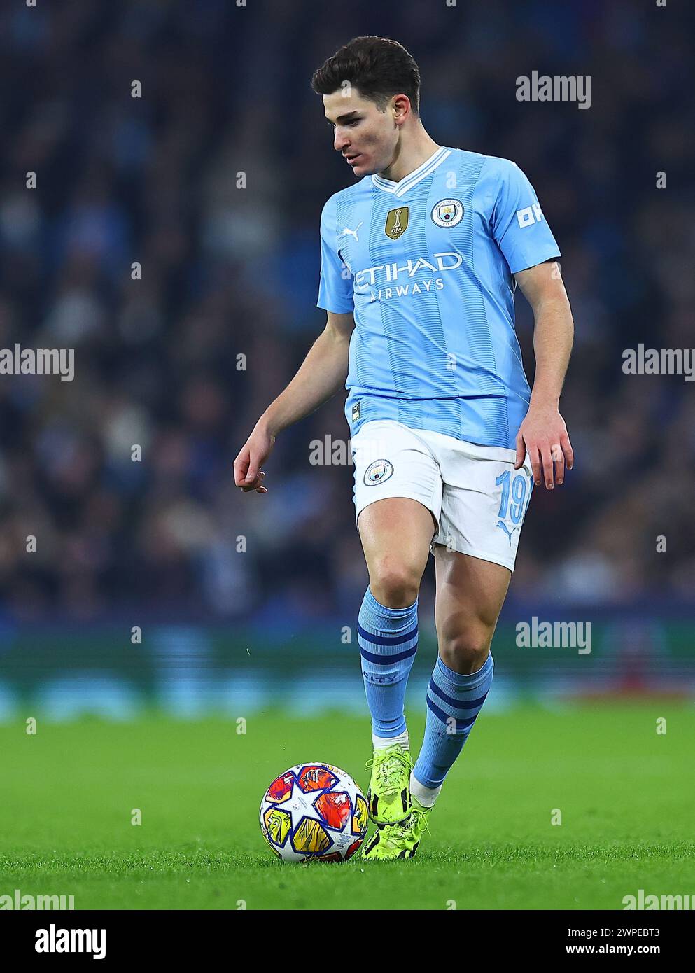 Julian Alvarez of Manchester City during Manchester City v F.C ...