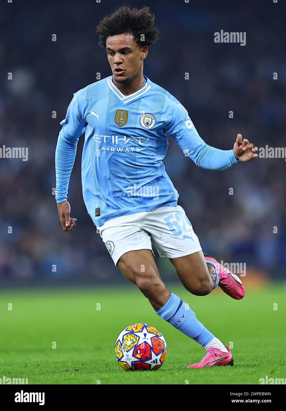 Oscar Bobb of Manchester City during Manchester City v F.C. Copenhagen ...