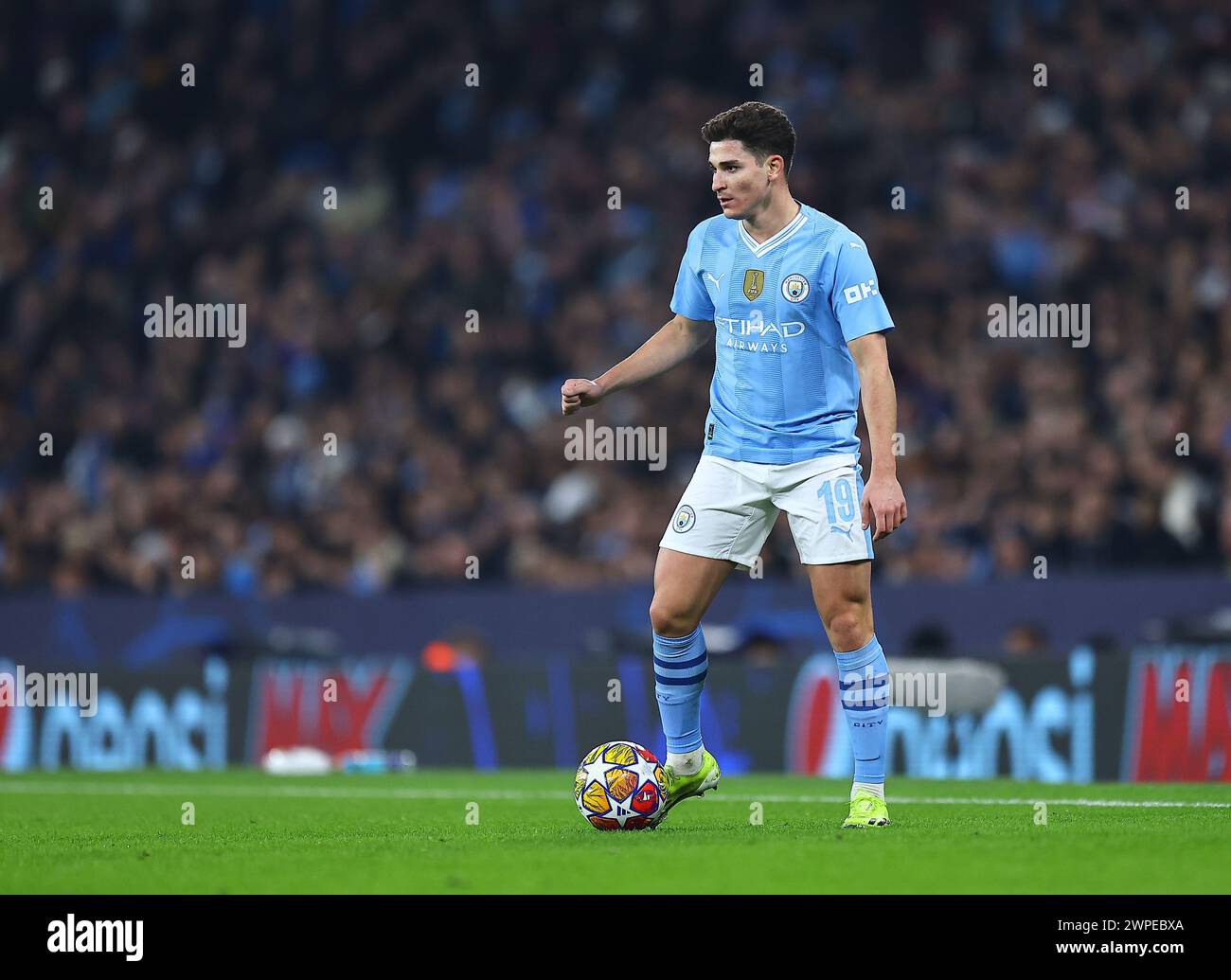 Julian Alvarez of Manchester City during Manchester City v F.C ...