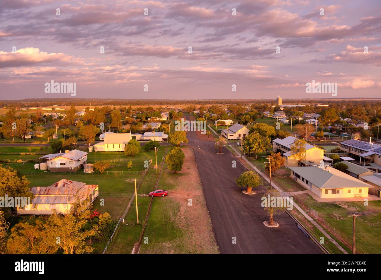 Aerial village of Wallumbilla Queensland Australia Stock Photo - Alamy