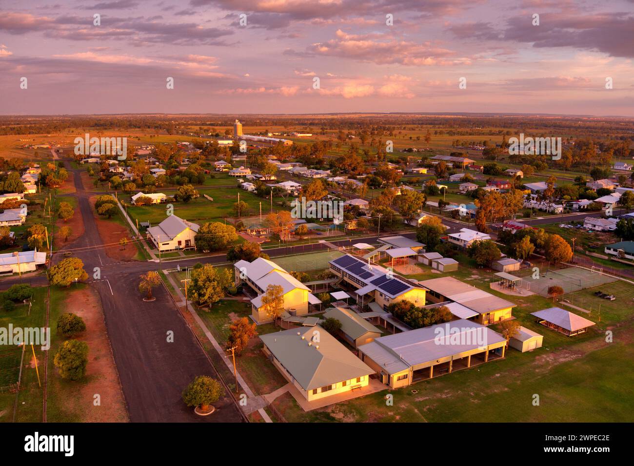 Aerial village of Wallumbilla Queensland Australia Stock Photo - Alamy