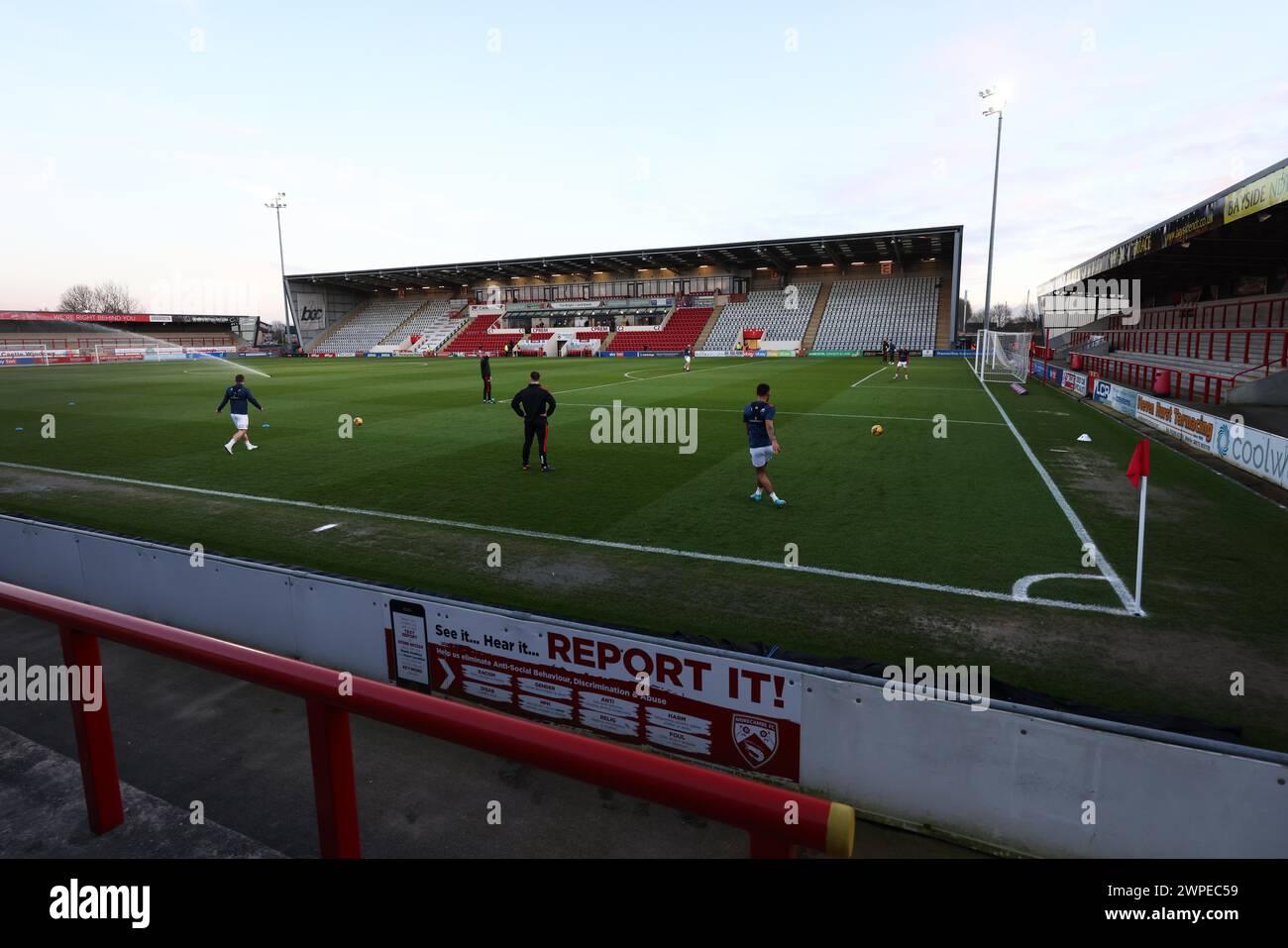 General view of the Mazuma Stadium, Morecambe Stock Photo - Alamy