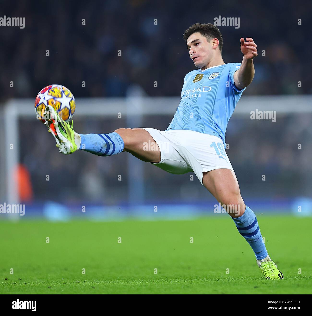 Julian Alvarez of Manchester City during Manchester City v F.C ...