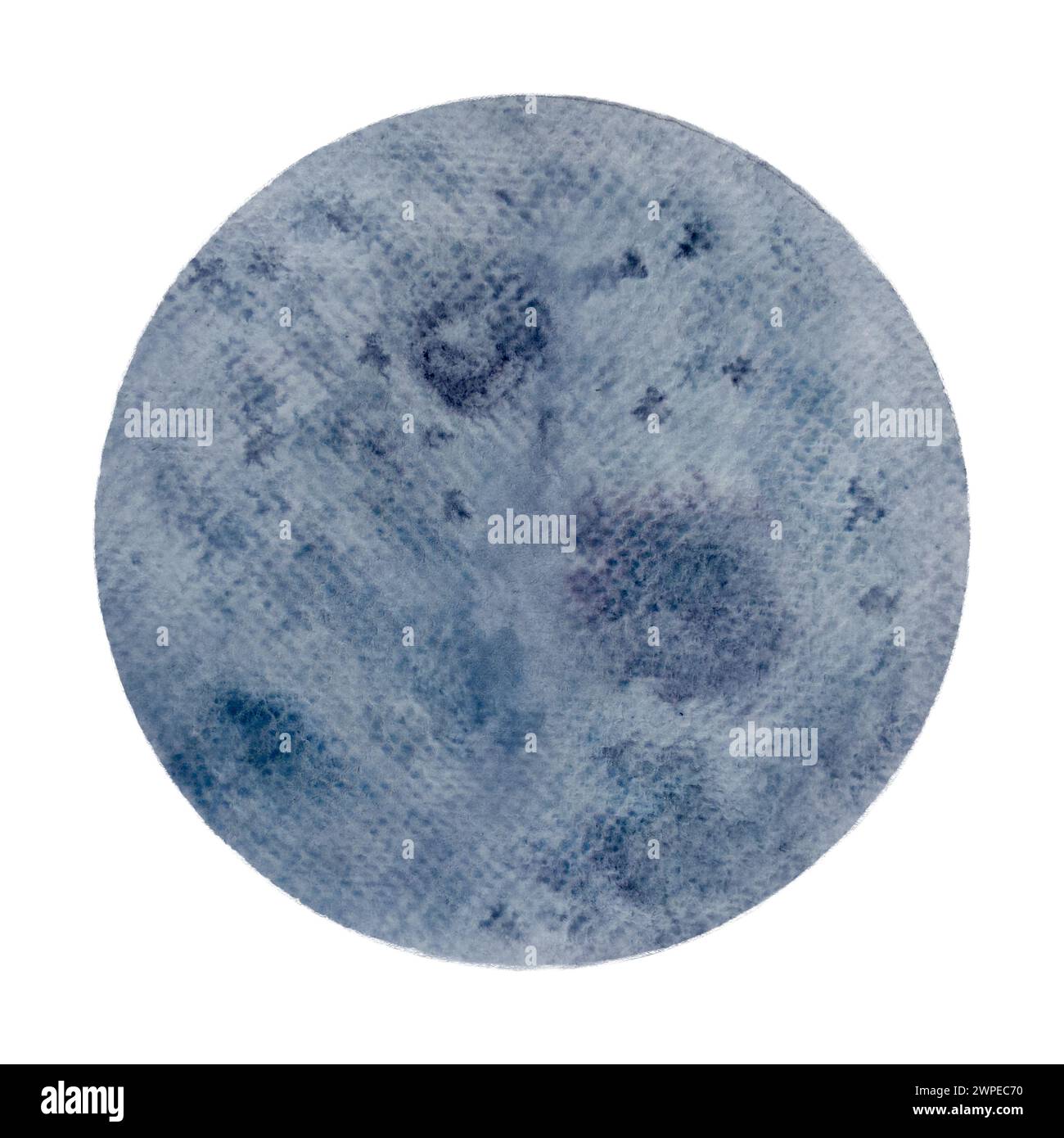 Hand-painted delicate watercolor purple moon isolated on white Stock ...