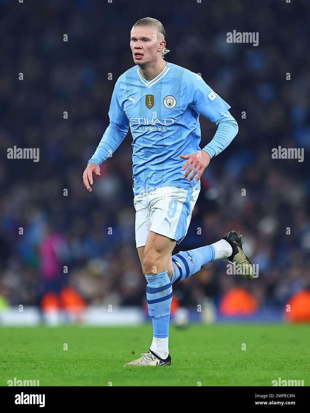 Erling Haaland of Manchester City during Manchester City v F.C ...
