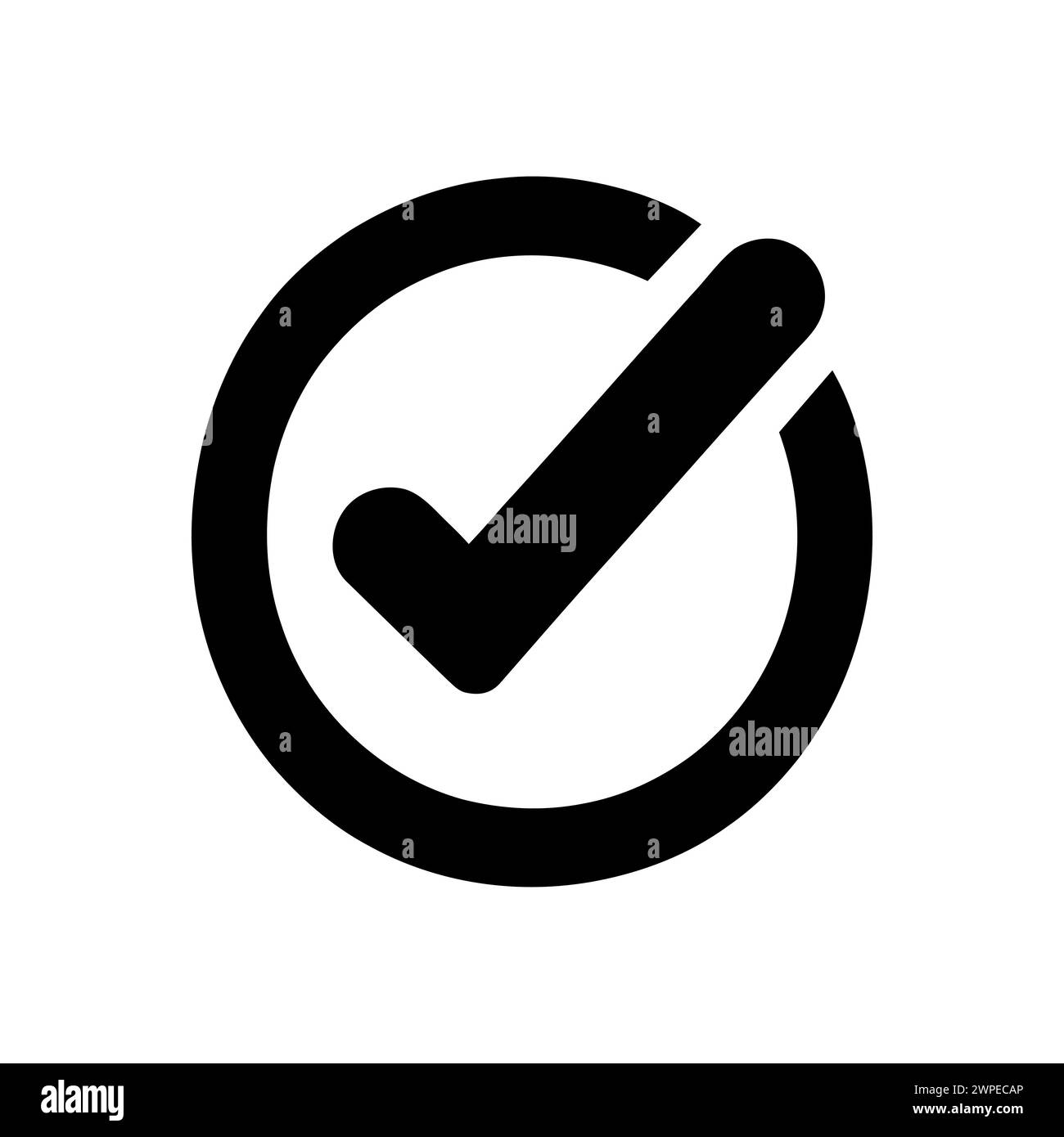 Checkmark icon. Black checkbox icon. Approved symbol. Vector ...